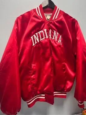 Jack by BB Dakota | Jackets & Coats | Vtg Red Satin Indiana University ...